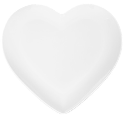 LARGE Heart Plate Ceramic White | Perfect Moments