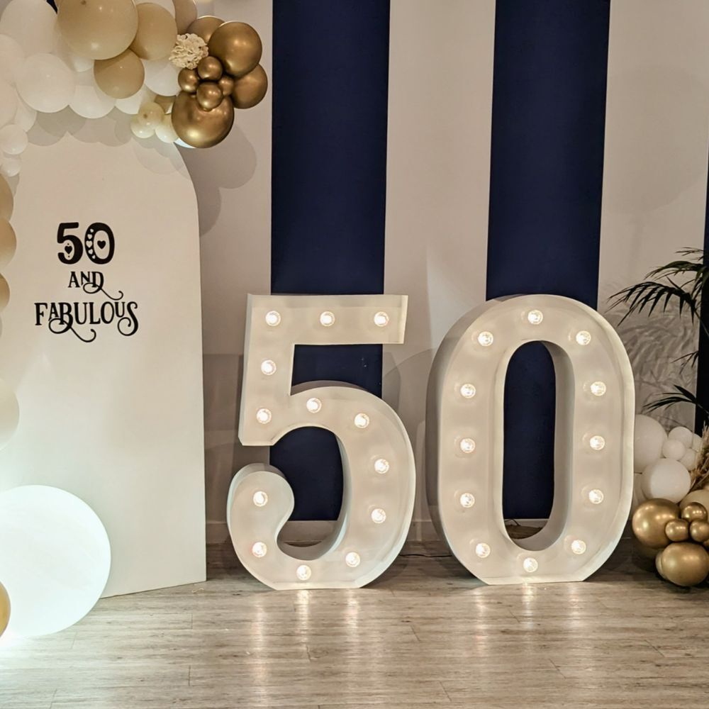 Light Up Number 50 Hire | Sunshine Coast 50th Events | Capital Party ...