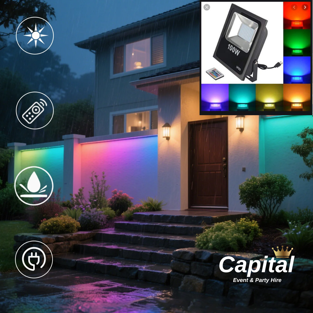 Colour Wall Wash Stage/Flood Light | Capital Party & Event Equipment ...