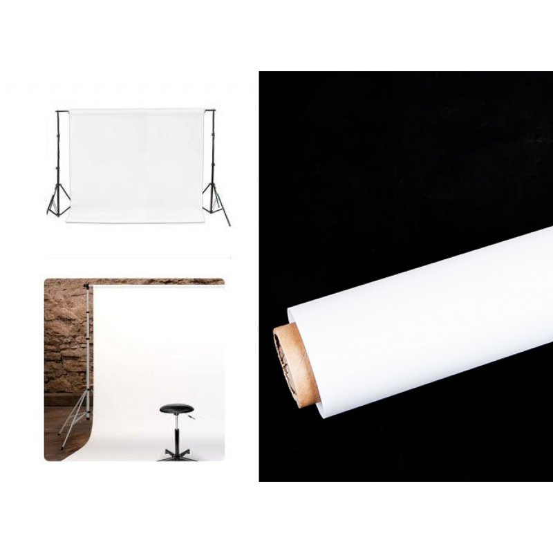 Seamless background paper roll 2.7m - Super White | Lightchasers Rentals