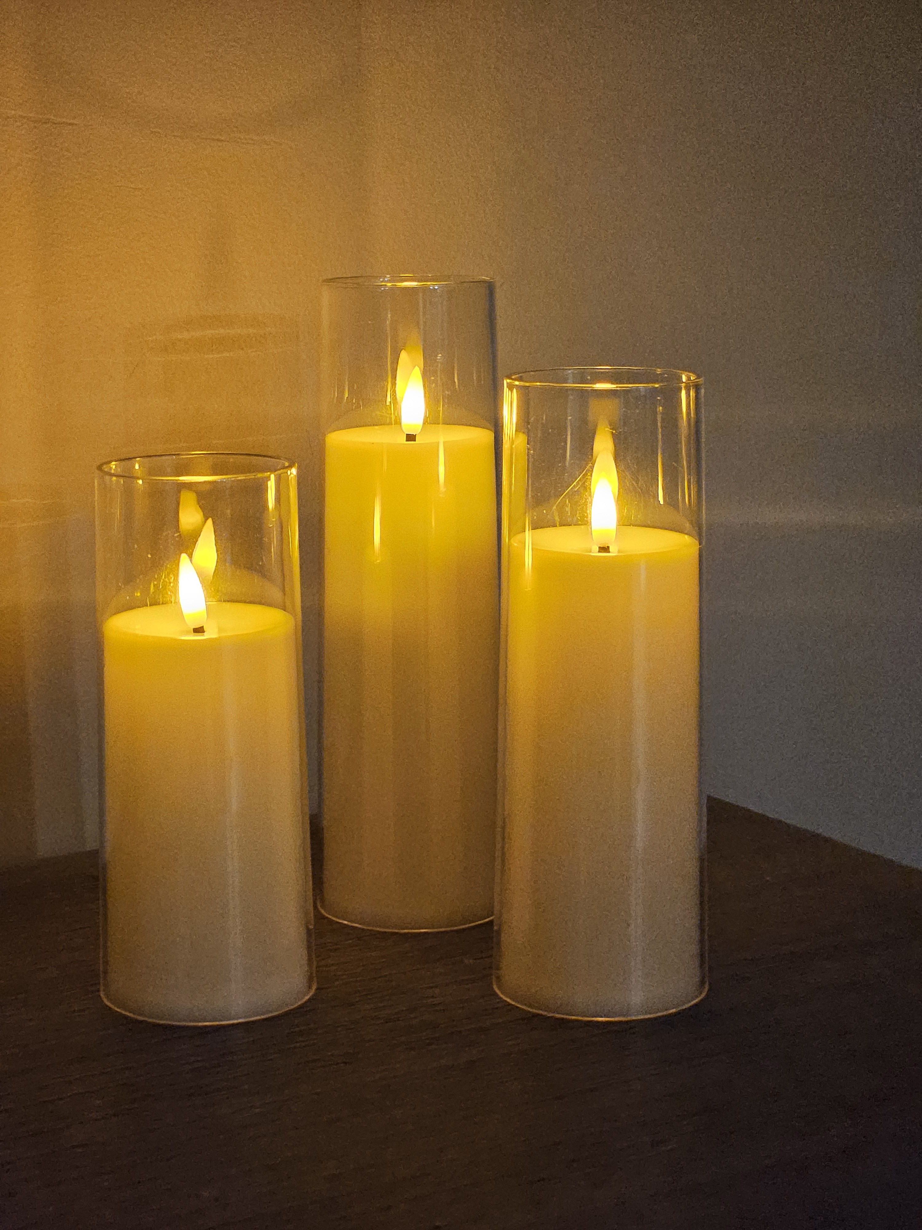 Hurricane Candles - Flameless - 3 Piece set | Whispering Willow Event ...