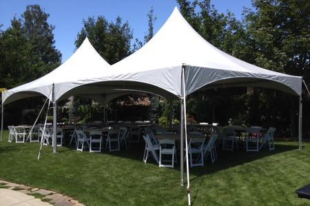20x40 High Peak Frame Tent Includes Install | Up North Event Rentals