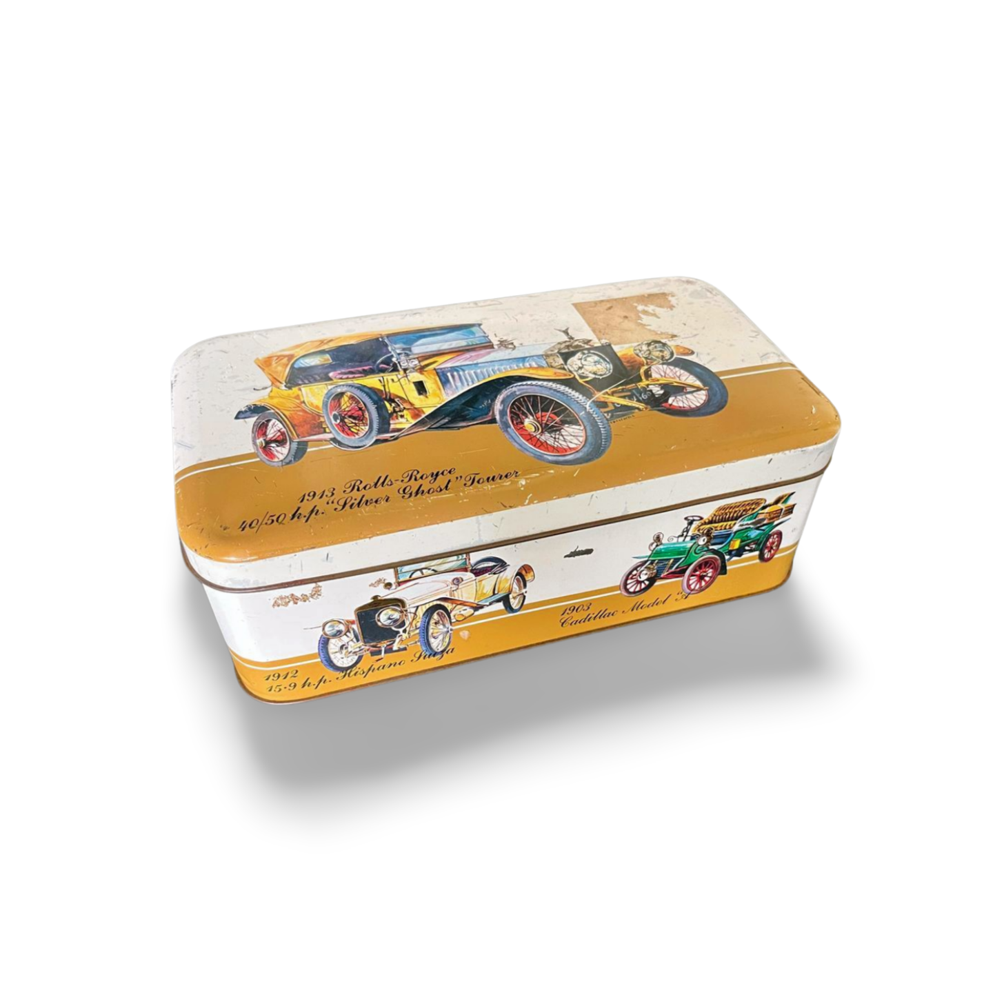 Tin - Vintage Car Pattern | Theatre Props Hire | Small Props & Set Dressing