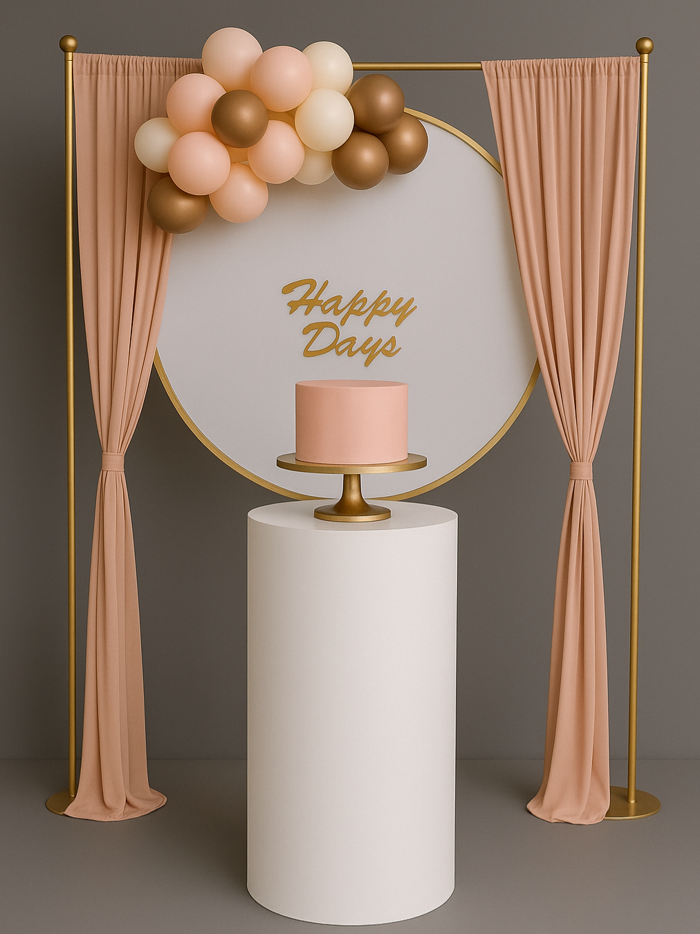 Metal Cylinder Pedestal Dispay stands 22'Hx 12'D | S.N. LaVie Event Rentals & Services