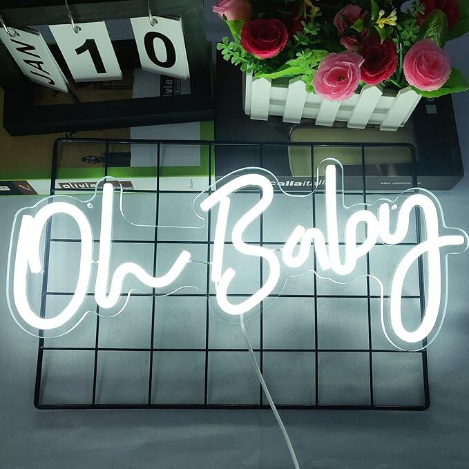 16.5''x 7'' 'Oh Baby' Neon Sign | Party & Event Rentals in Cypress, TX ...