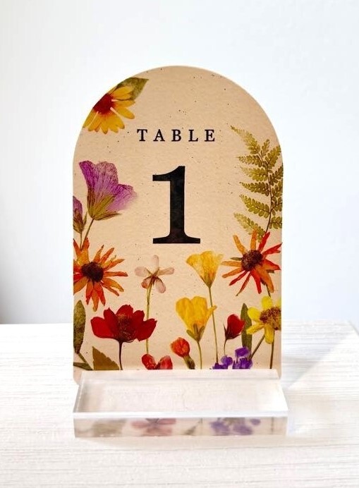 Table Numbers- Floral | Nerdy Fox Rentals & Designs