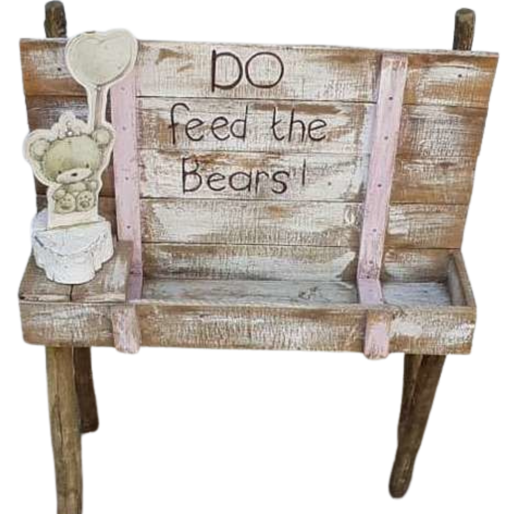 S616 Do feed the bear stand with tray | Dazzling Props