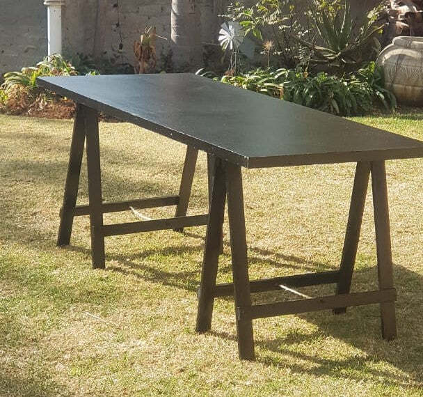 S1443 Black Adult Trestle Table | Dazzling Props