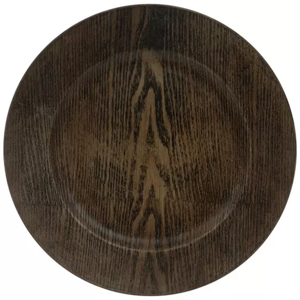 Wood Grain Chargers | Decor Elegance