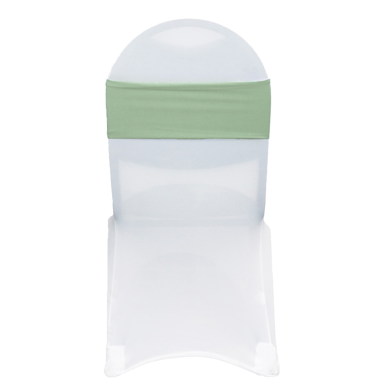 Sage Green Spandex Chair Bands | Decor Elegance