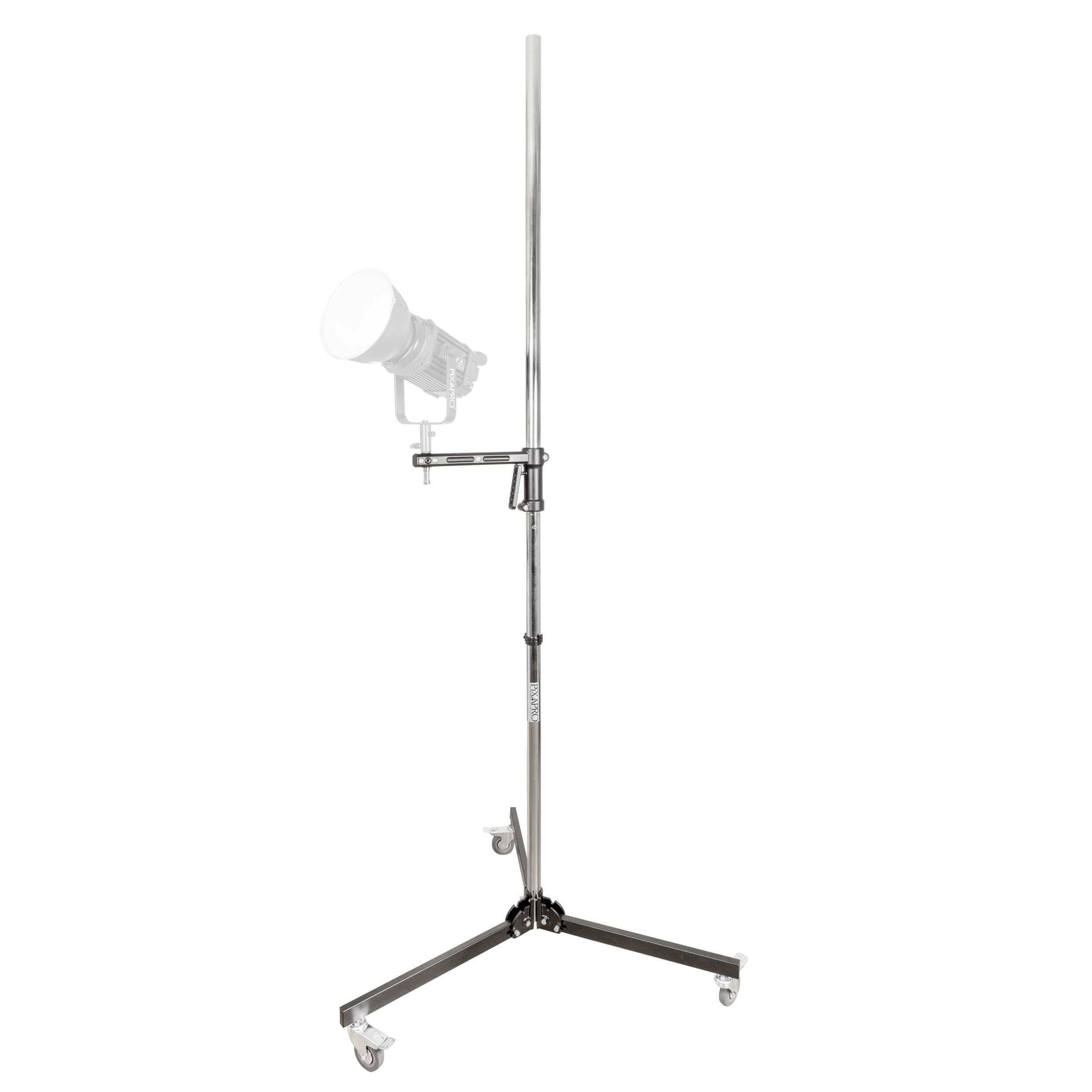 225cm Wheeled Column Light Stand with Adjustable Grip Handle ...