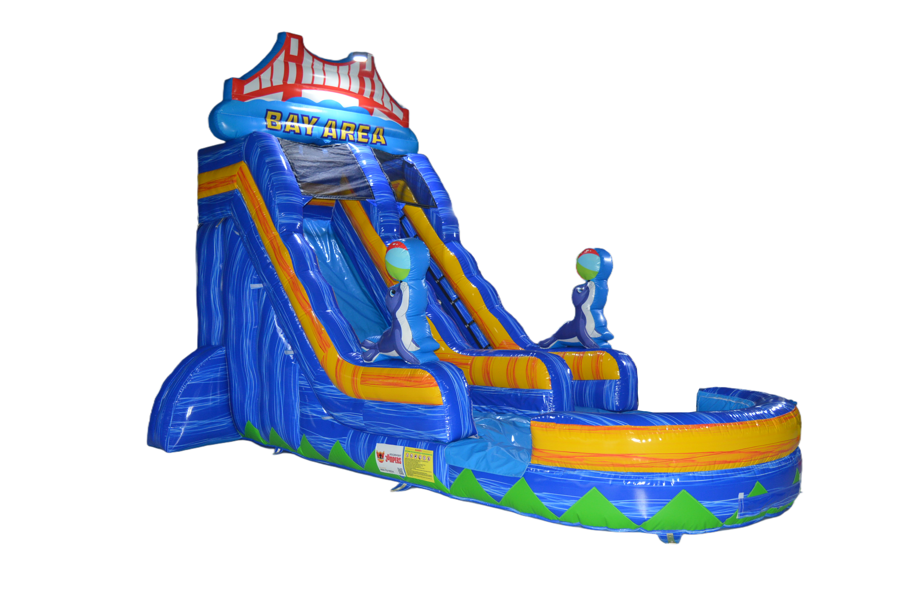 Golden Gate Bay Water Slide | Pool Inflatable | Golden Bay Jumpers