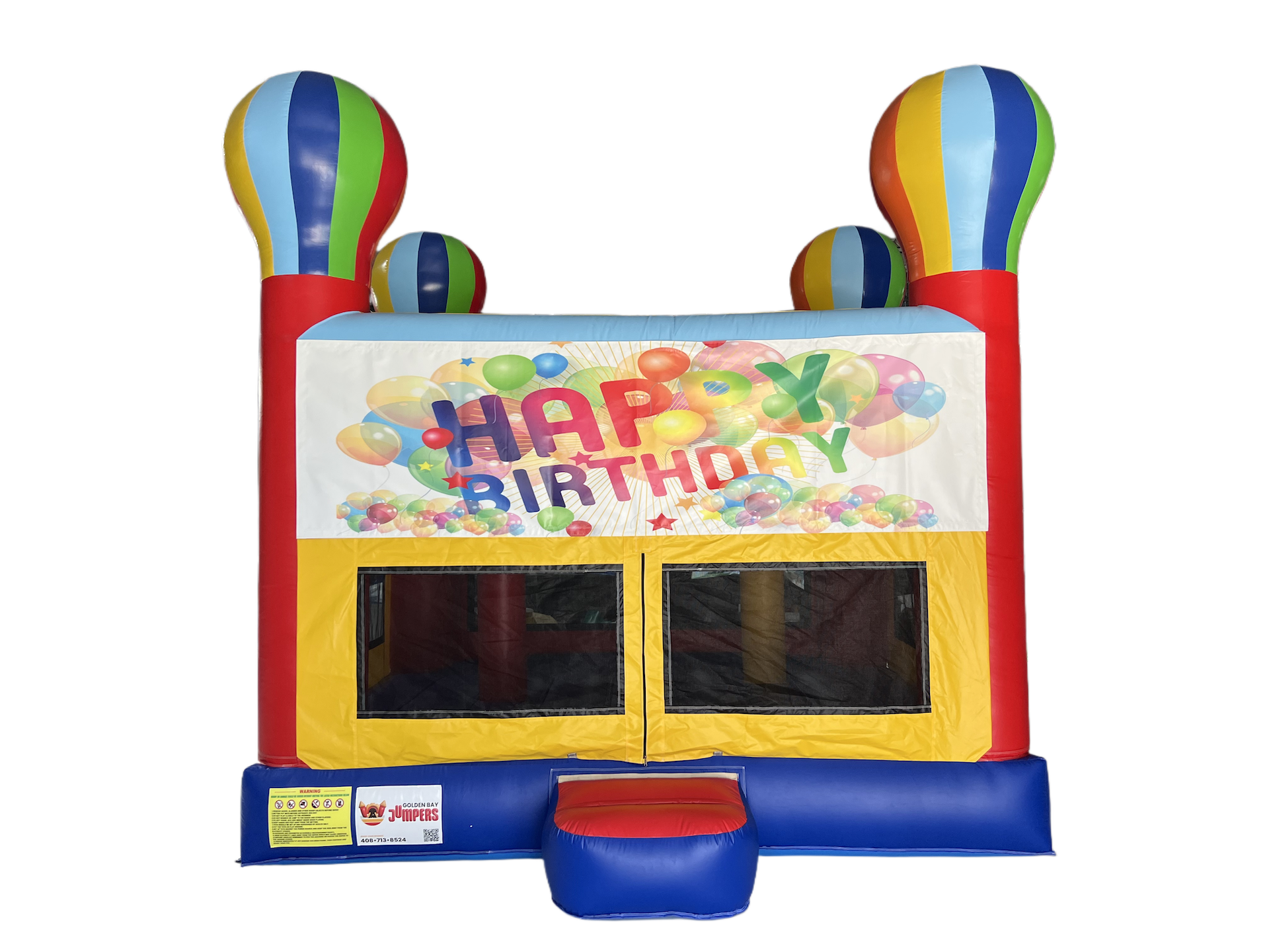 Happy Birthday Bounce House Banner | Party Rentals San Jose | Golden ...