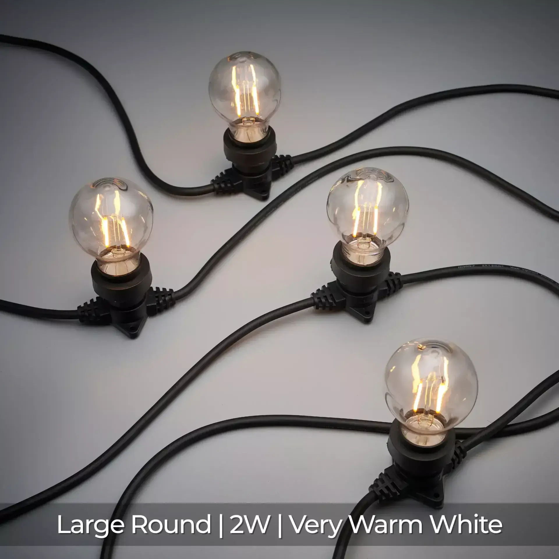 Large Round Festoon Lights - 10m | Copyking Event Hire