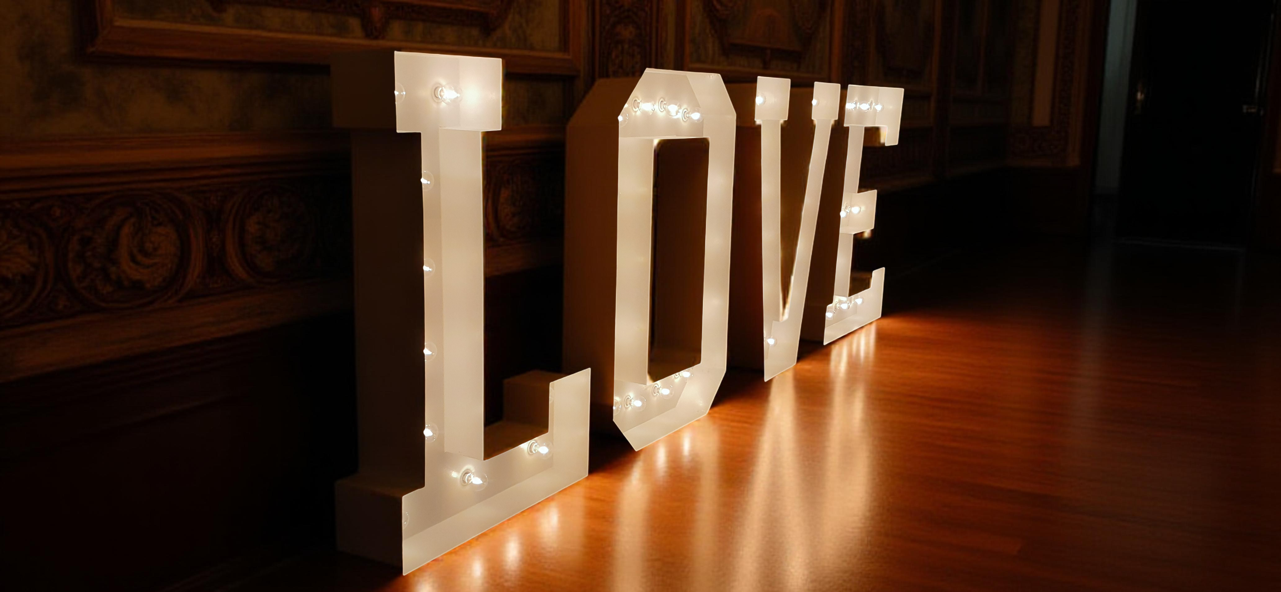 3-foot Wood Professional Marquee Letters With Lights | Premiere Party ...
