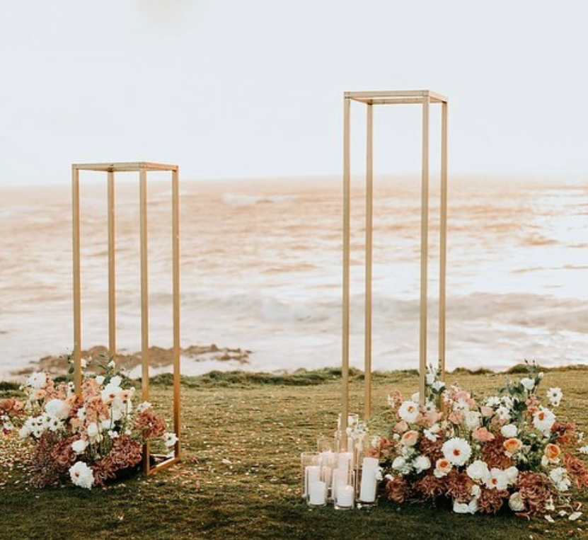 wedding hire - gold floral frames | Gold Coast Wedding & Event ...