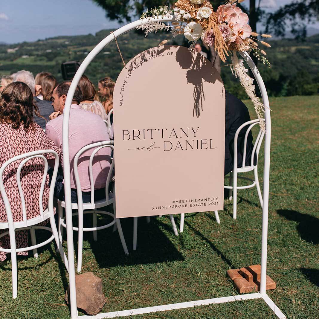 White Arch Frame | Gold Coast Wedding & Event Furniture Hire