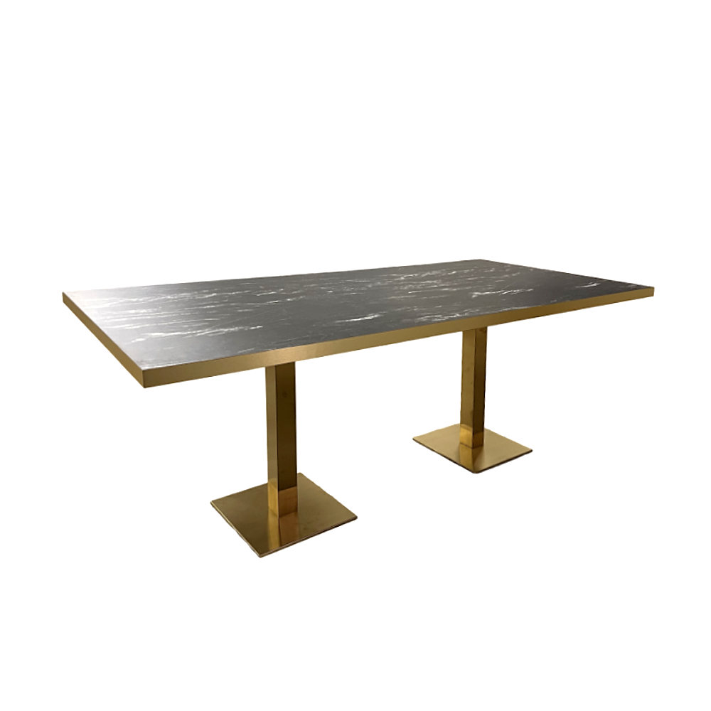 LES Gatsby Dining Table - Black Marble Top - 100 x 220 cm | Rent ...