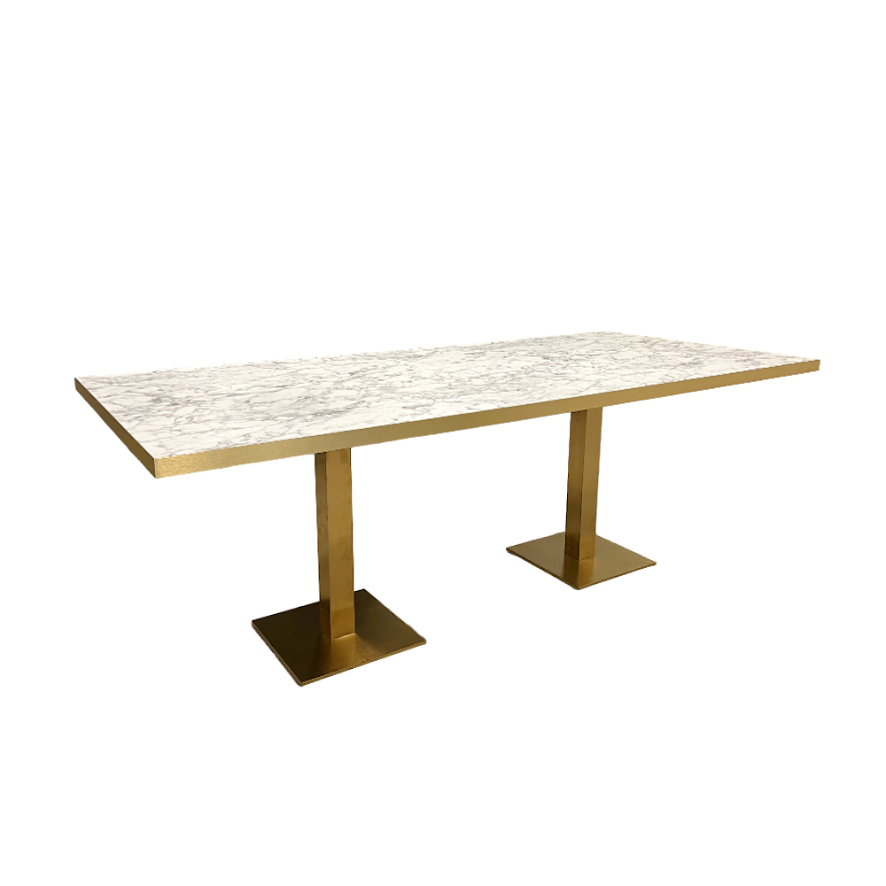 LES Gatsby Dining Table - White Marble Top - 100 x 220 cm | Rent ...