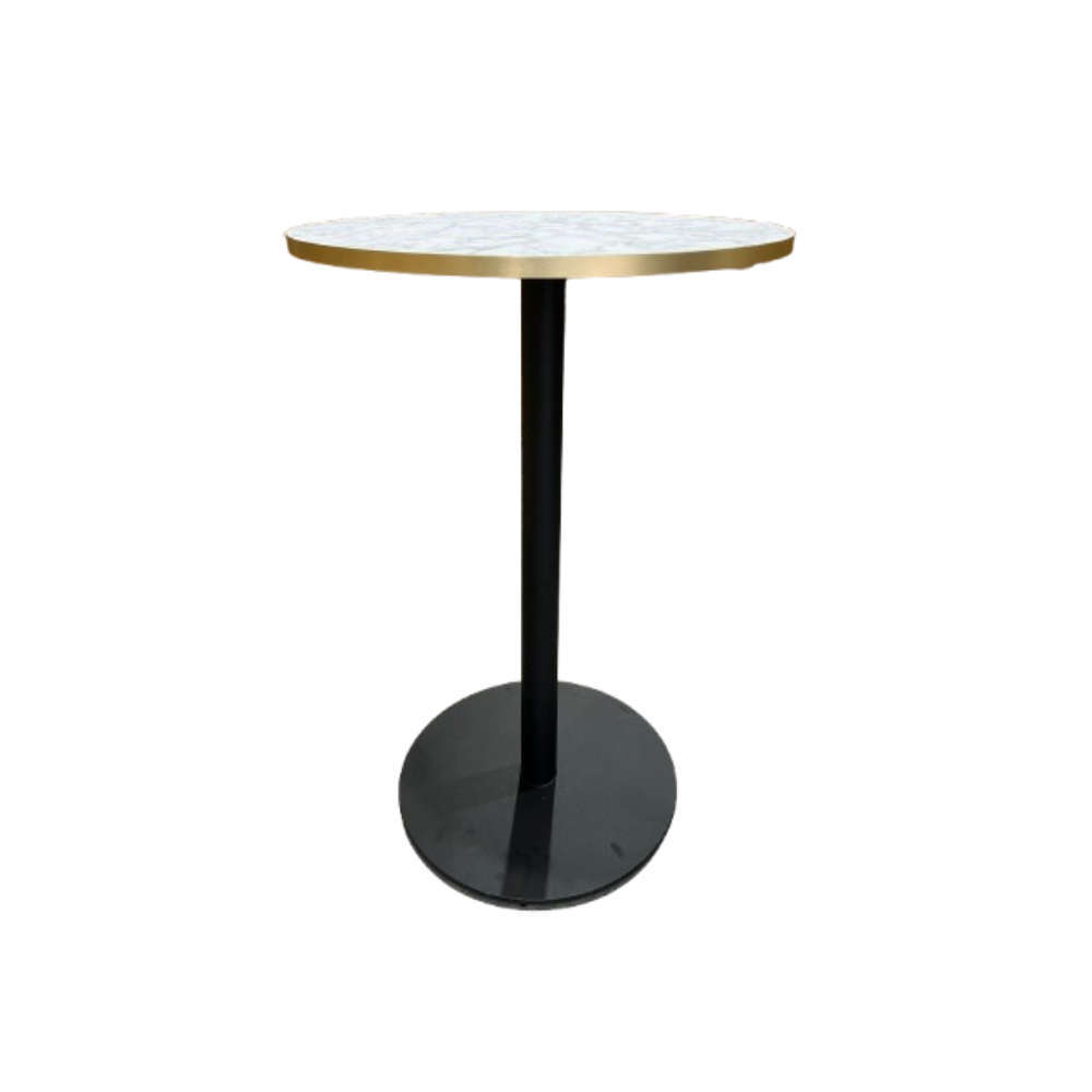 LES Cocktail Table - White Marble Round Top- 80 cm | Rent Furniture in ...