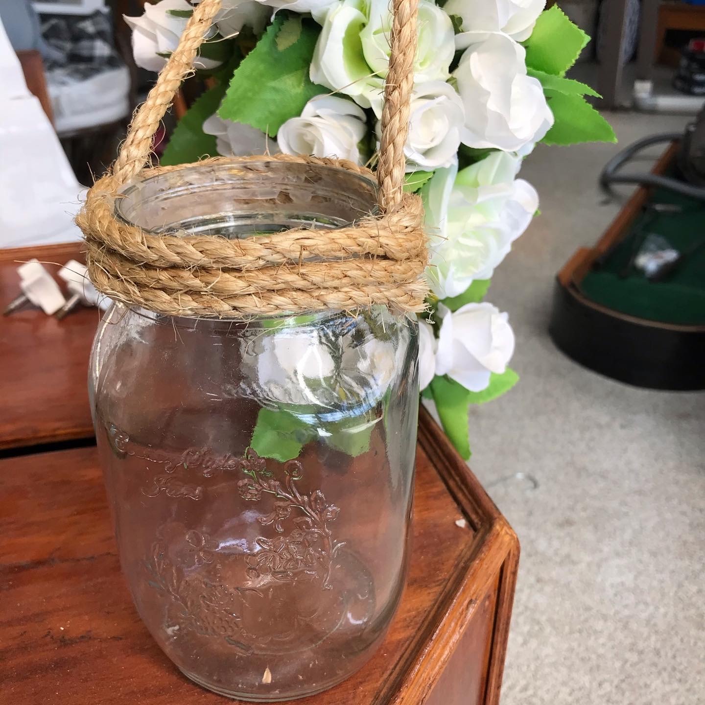 Mason Jars - with Rope Handles | Gold Coast Event Hire Company