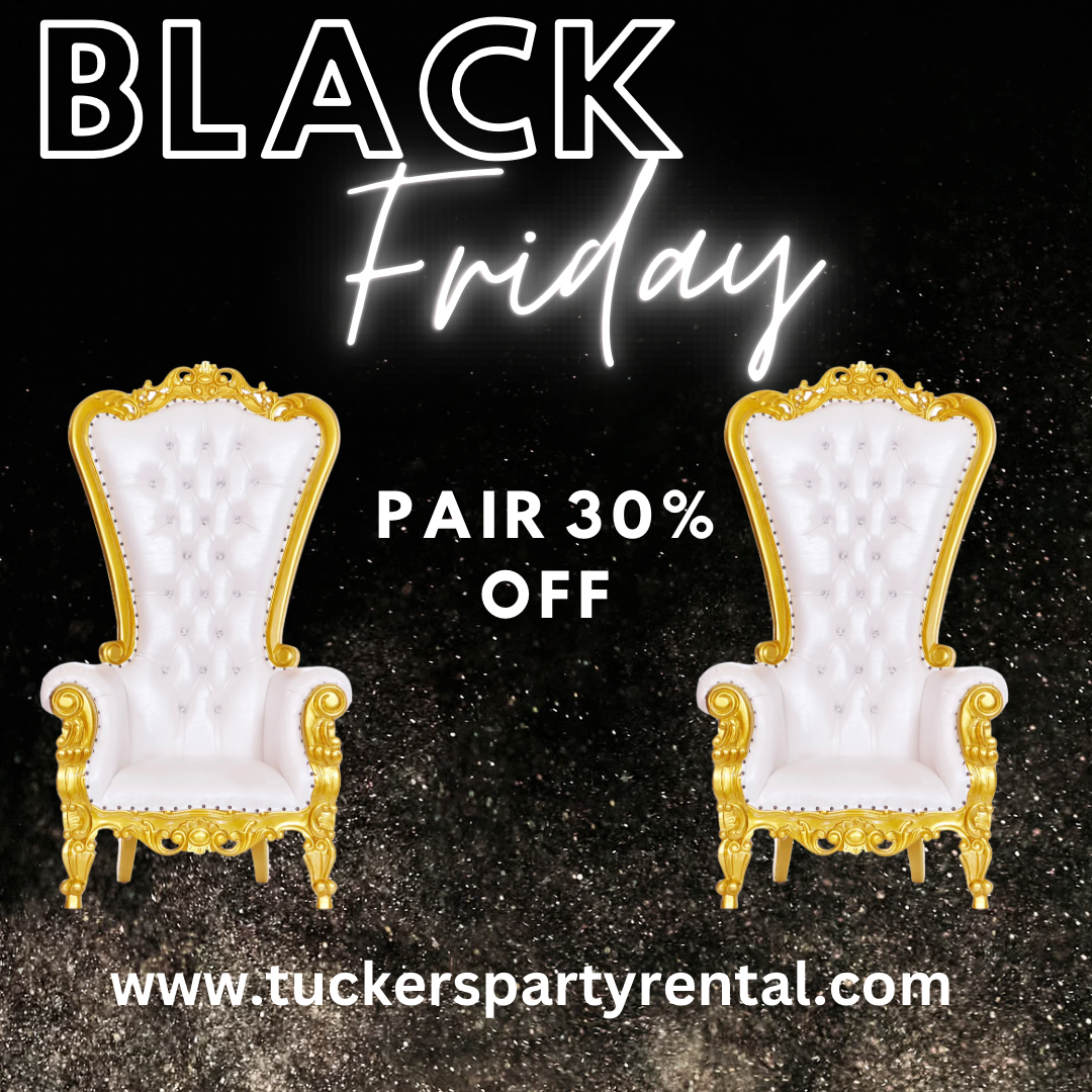 White and Gold Throne Buncle Rental Package | Premium Rental Items in ...