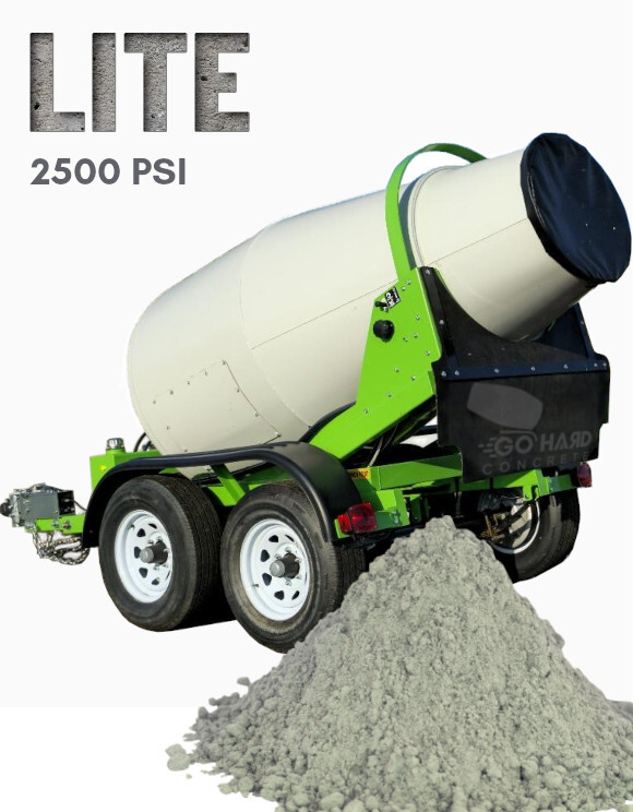 Concrete Trailer, 1 Cu. Yd., Lite Mix | Go Hard Concrete | Ready Mix ...