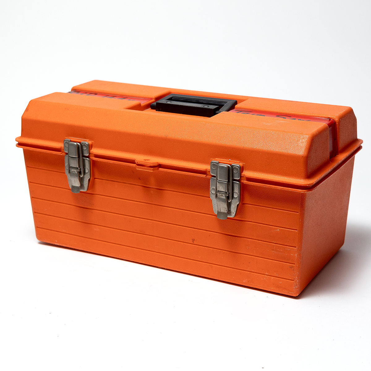 Vintage Contico Tuff Box Tool Box Safety Orange Plastic with Black ...