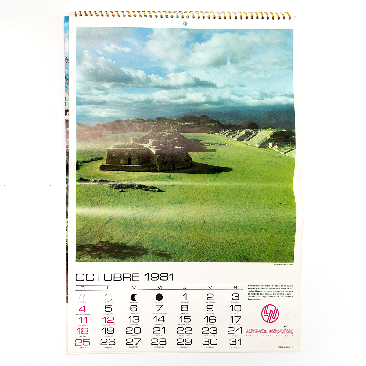 Vintage 1981 Calendar from Mexico | Prop Haulin