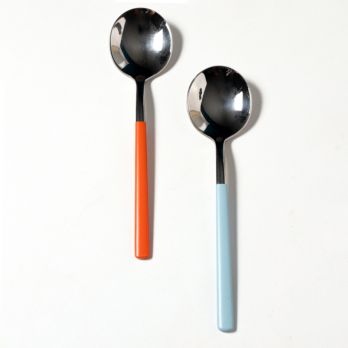Round Silver Spoons Thin Colorful Handle | Prop Haulin