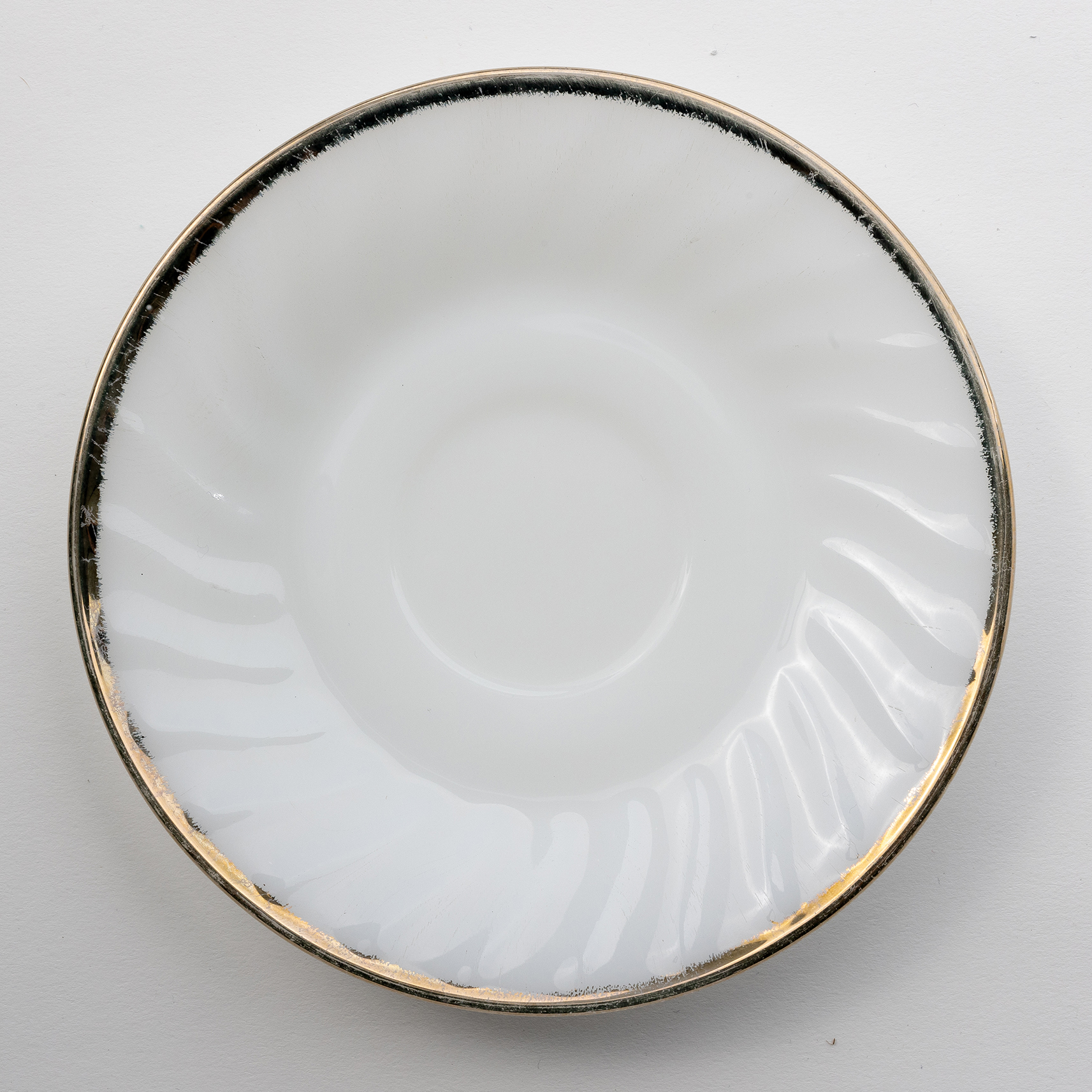 Milk Glass Saucer - 6.75' | Prop Haulin