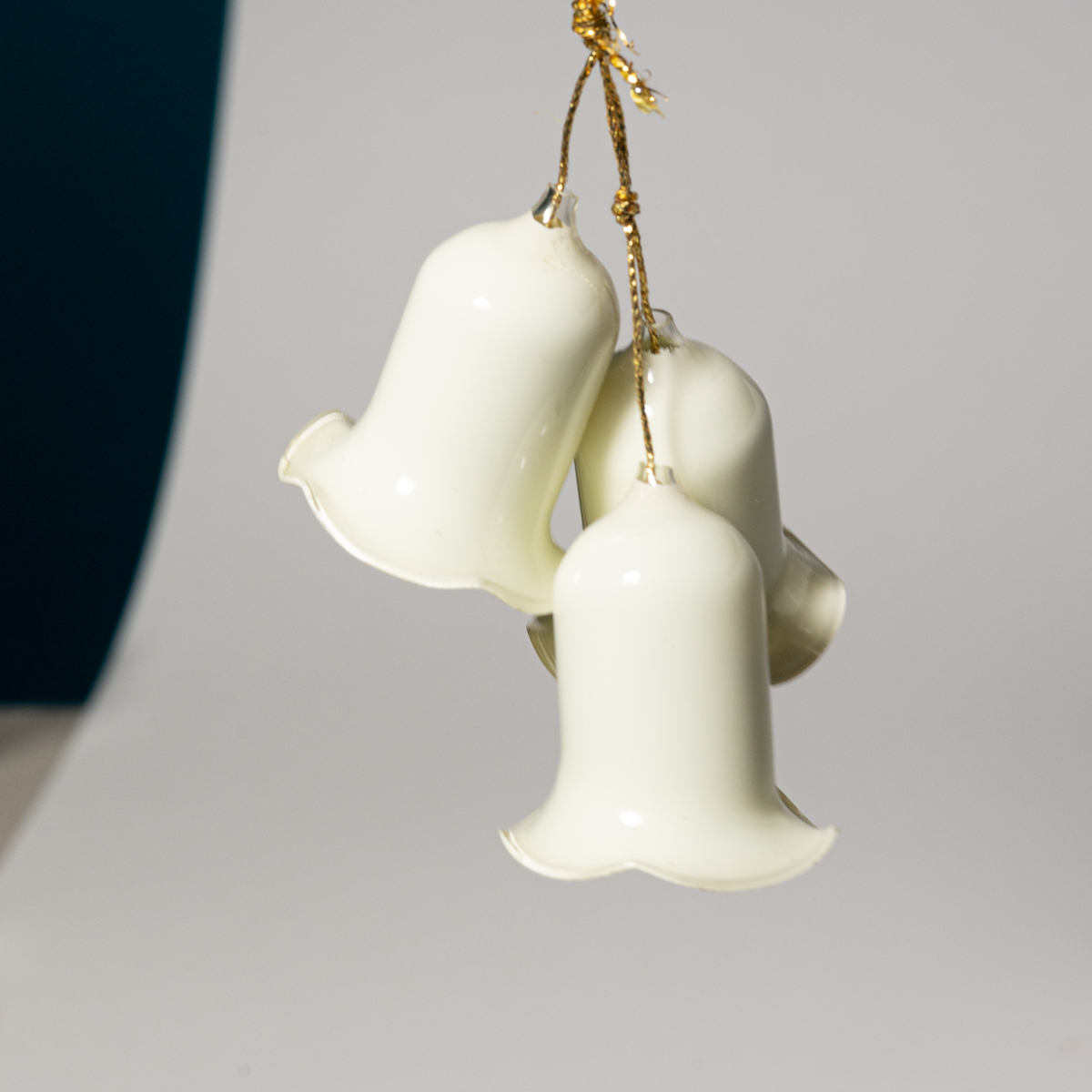 Vintage Cream Colored Wedding Holiday Bell Decorations | Prop Haulin