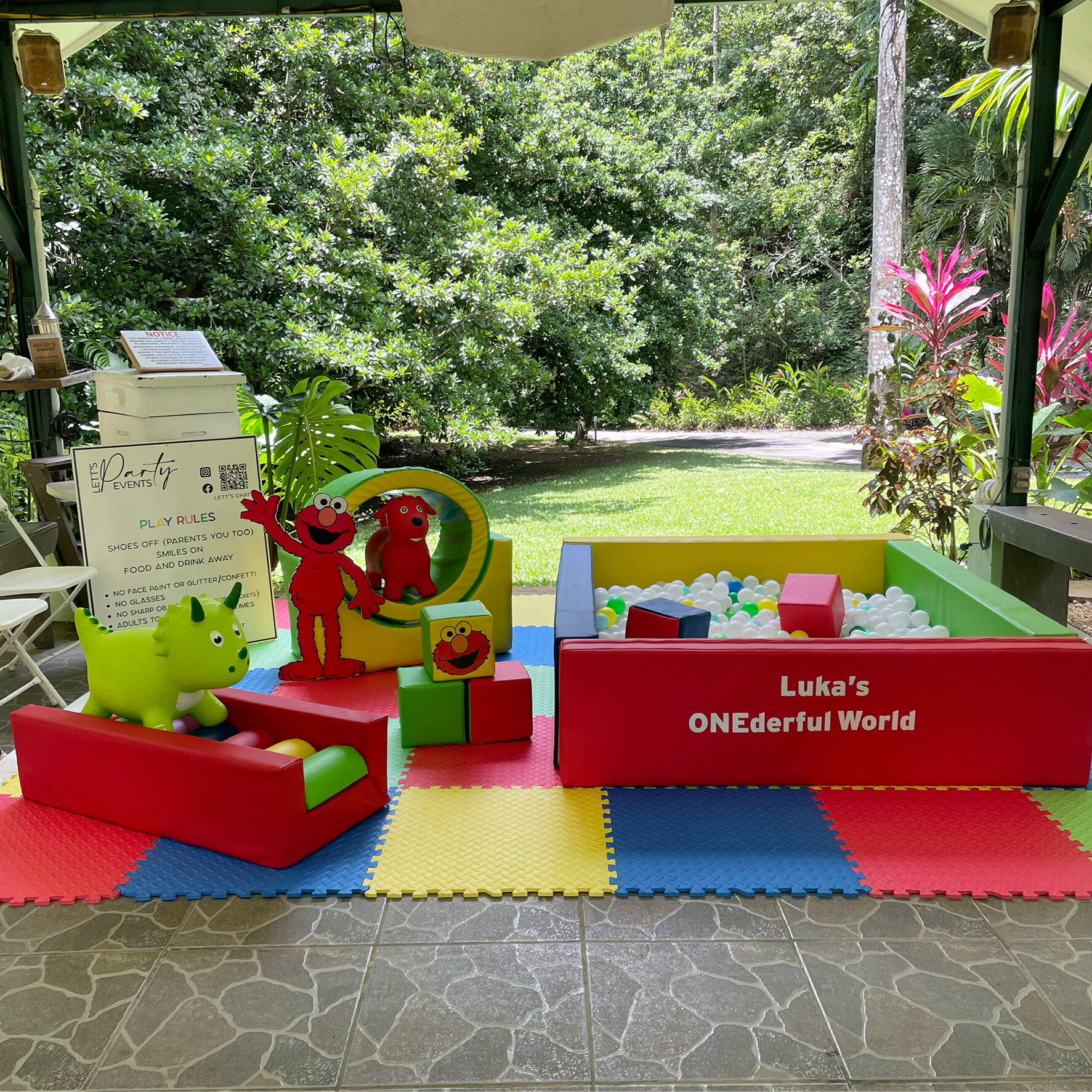 Colorful Play Area with Customization | Lett's Party Events and Decor ...