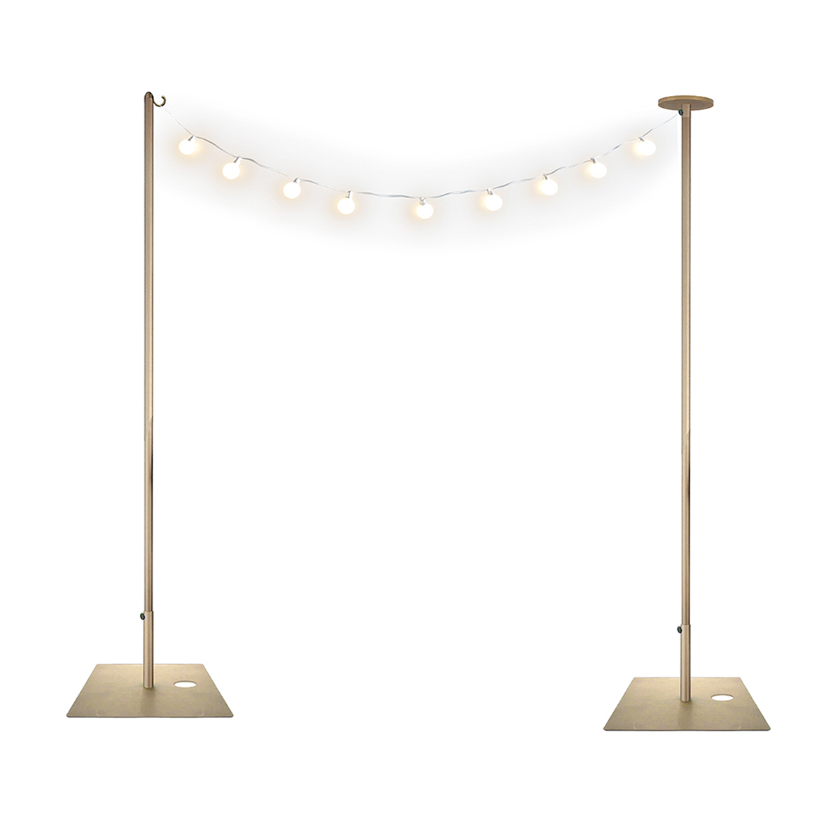 Freestanding Modular Poles for String Lights | Something Borrowed