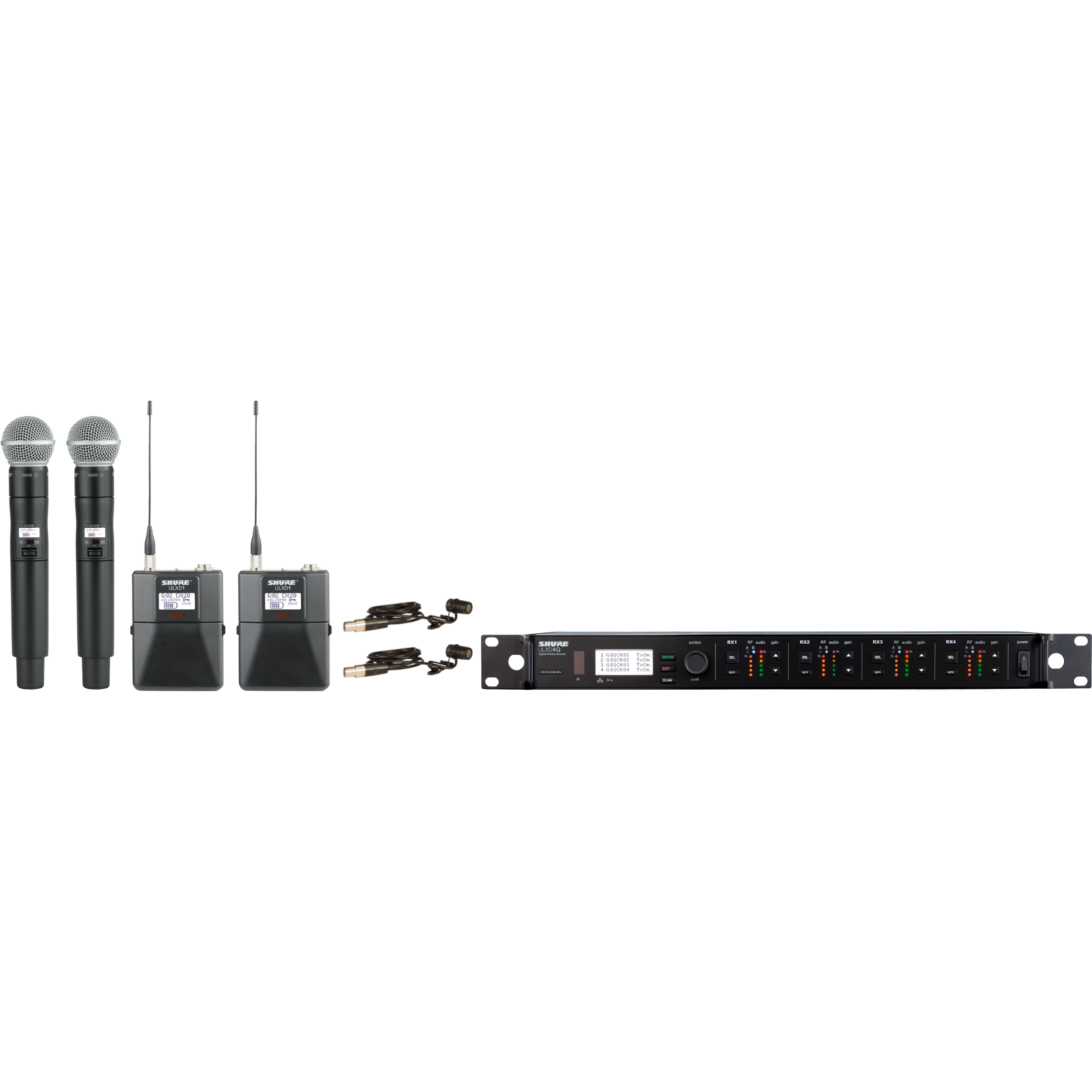 Shure ULX-D Dual Combo Wireless Microphone System | FP Rentals | Pro ...