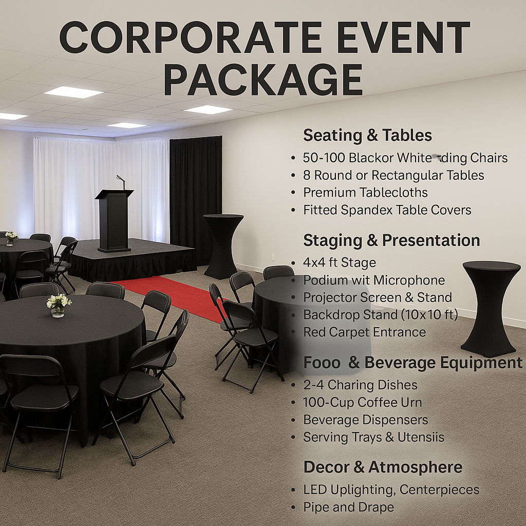 Corporate & VIP Event Package | Event Vibes Inc. | Event Rentals Canada