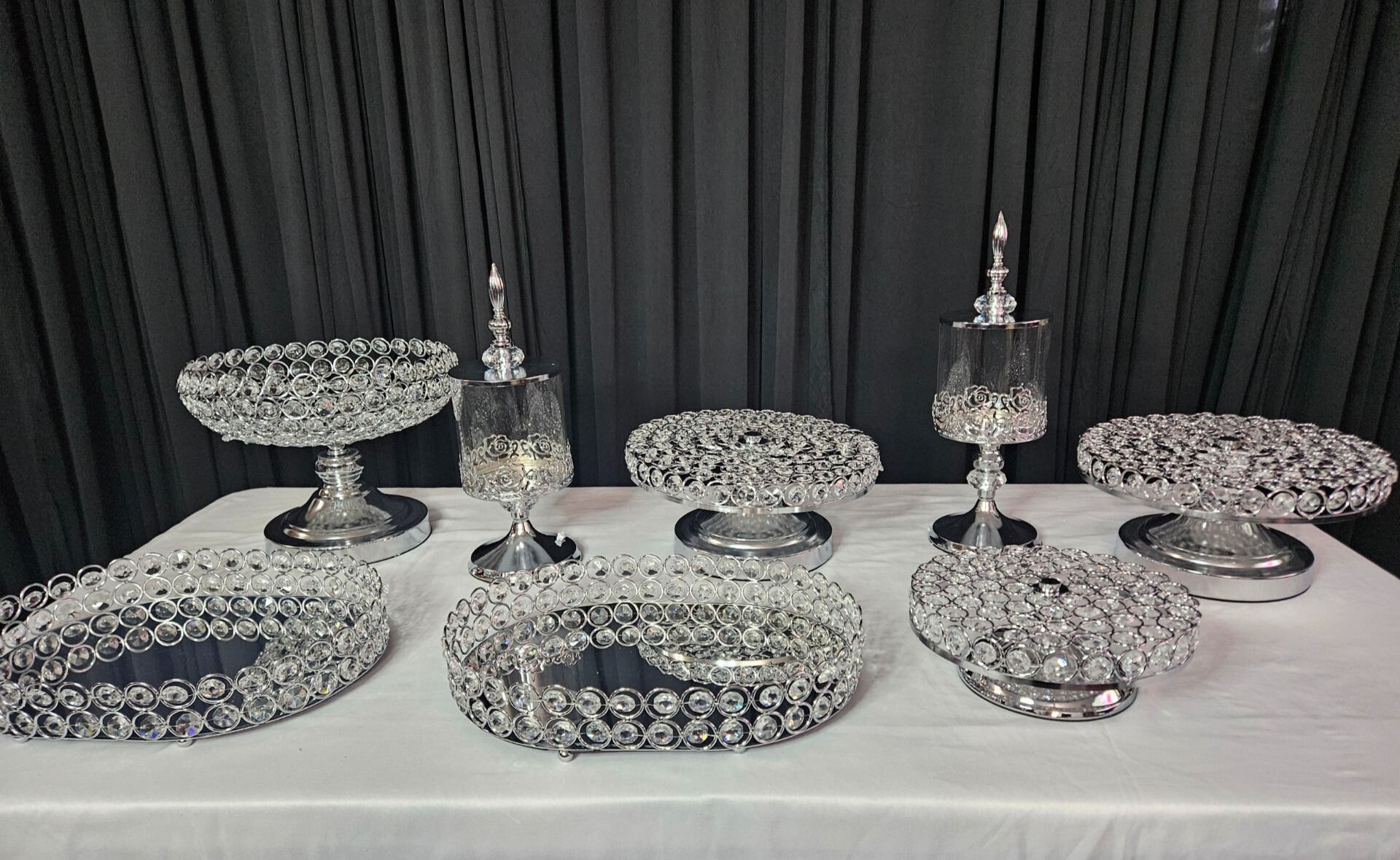 Crystal Dessert Display Set Rental | 8-Piece | RDL | Wedding Rentals in ...