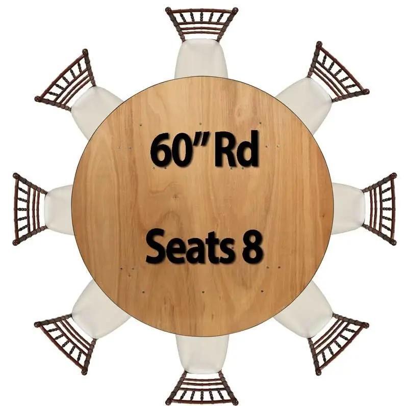 Round Wood Banquet Tables | Marry Me Rentals - Love in Every Detail for ...