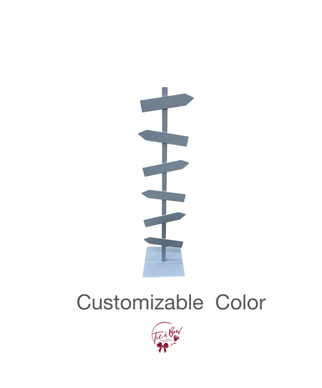Sign Post Customizable Color and Adjustable Signs | Tie a Bow Rentals