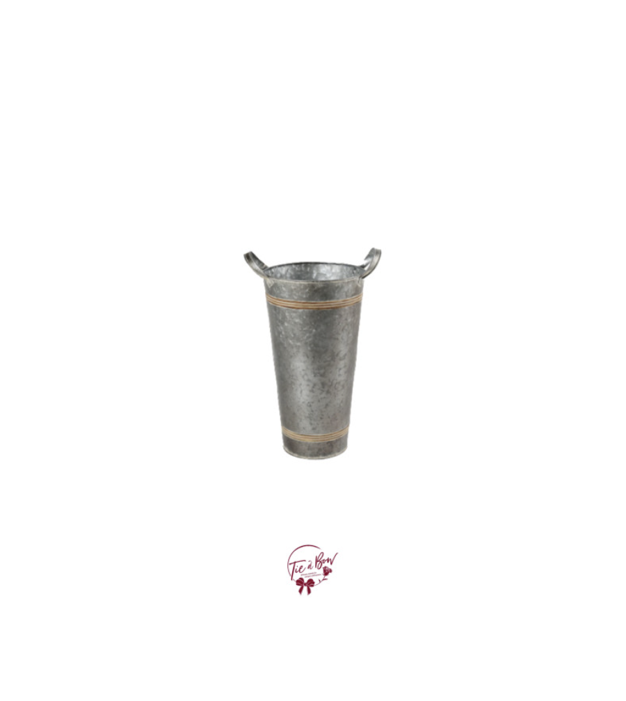 Galvanized French Bucket | Tie a Bow Rentals