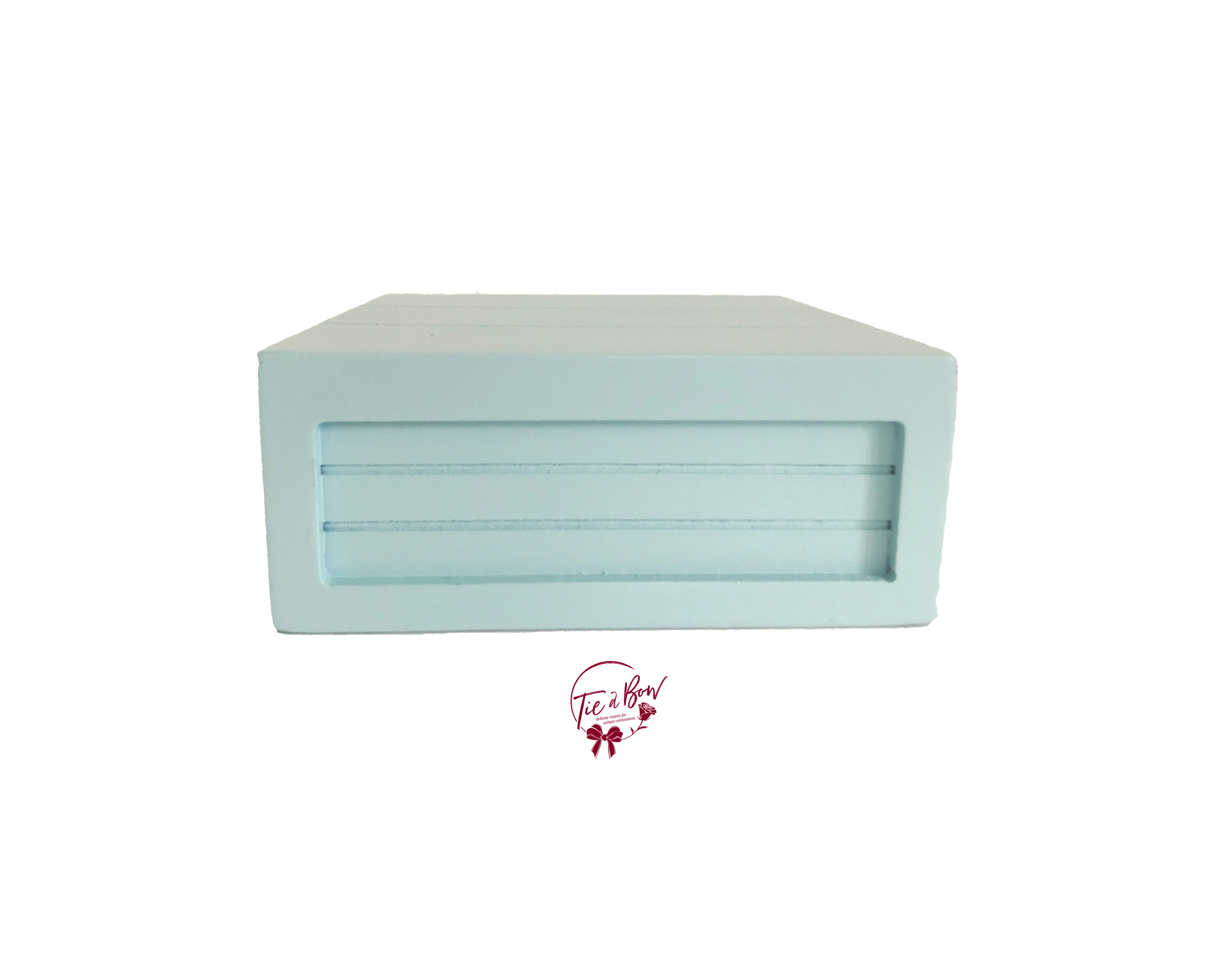 Baby Blue Riser Box (Medium) | Tie a Bow Rentals