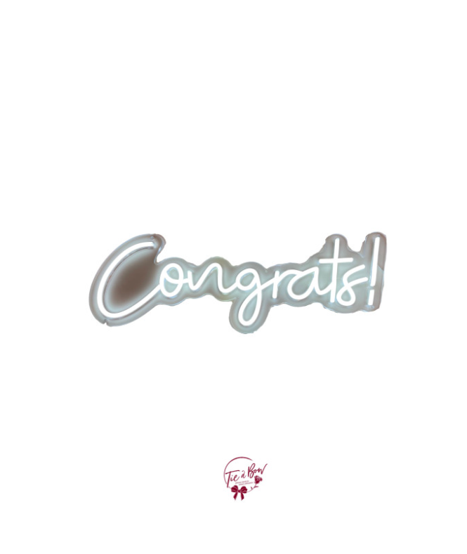 Congrats! Neon Sign | Tie a Bow Rentals