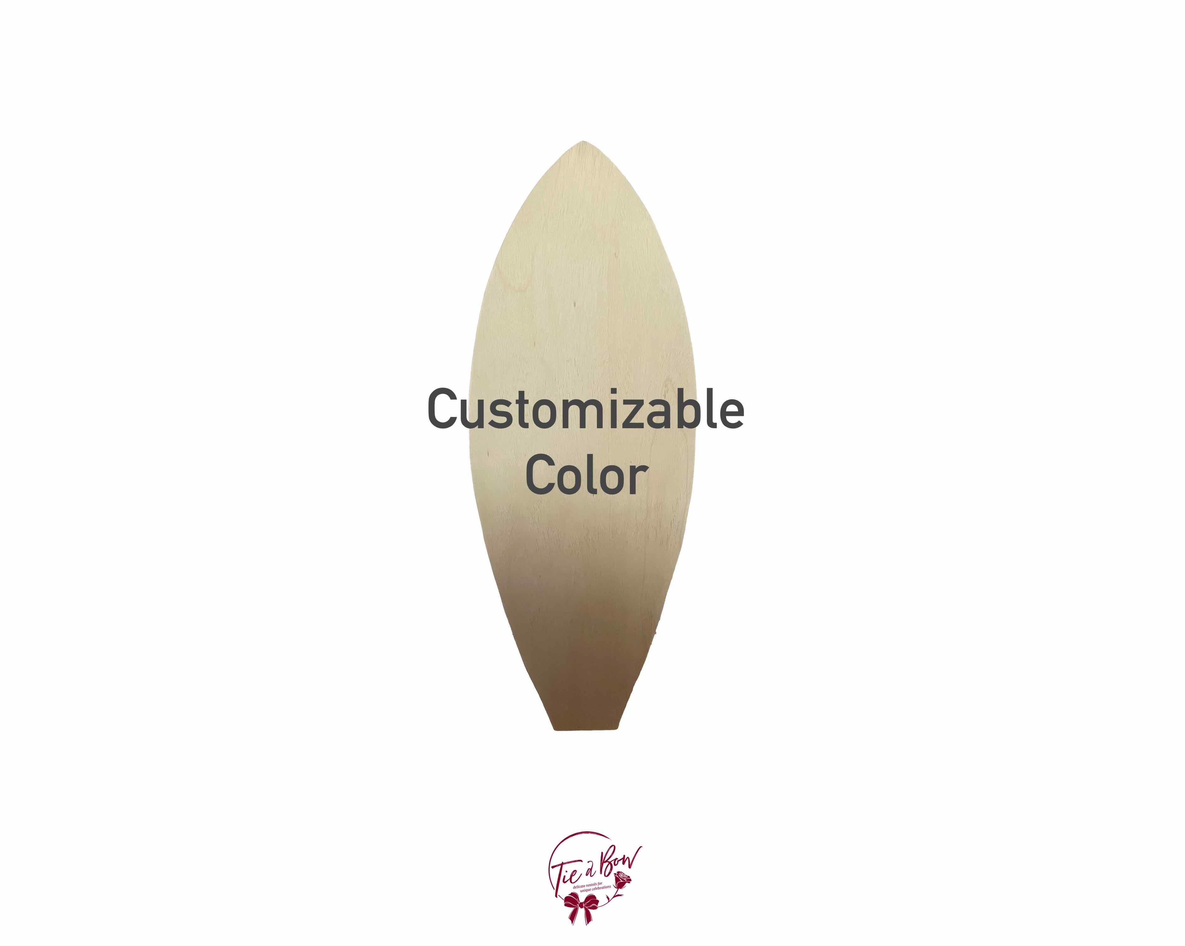 Surfboard Floor Prop (Customizable Color) | Tie a Bow Rentals