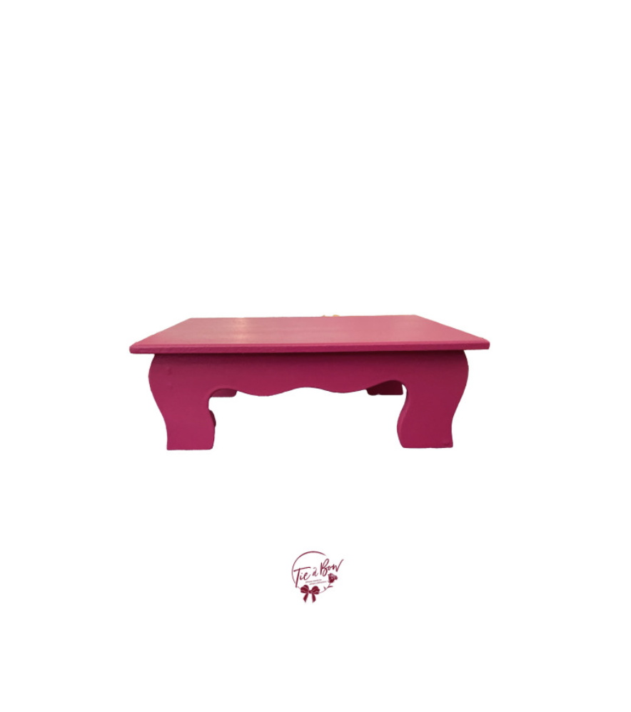 Fuchsia Scalloped Footed Tray | Tie a Bow Rentals