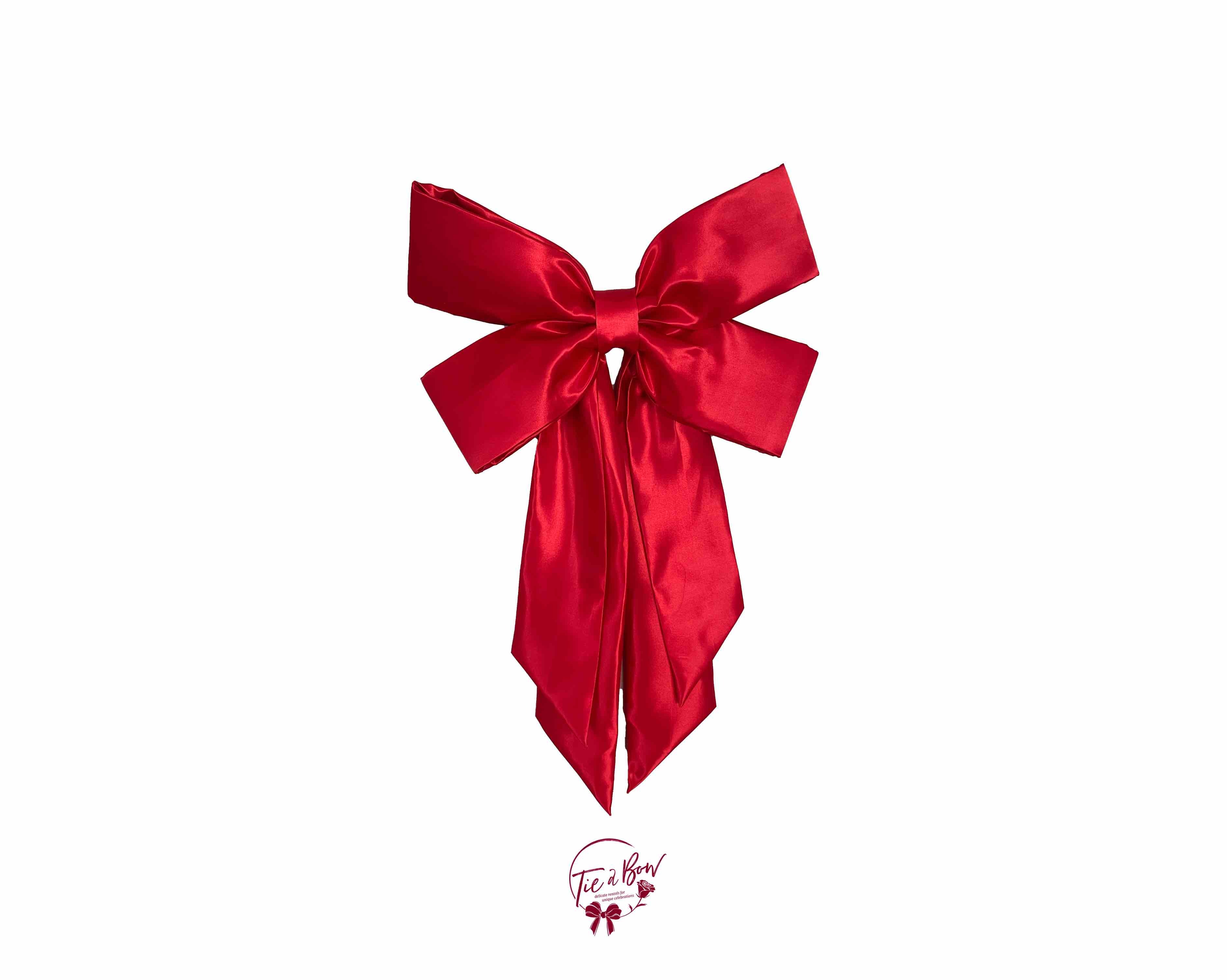 Red Double Ribbon Bow | Tie a Bow Rentals