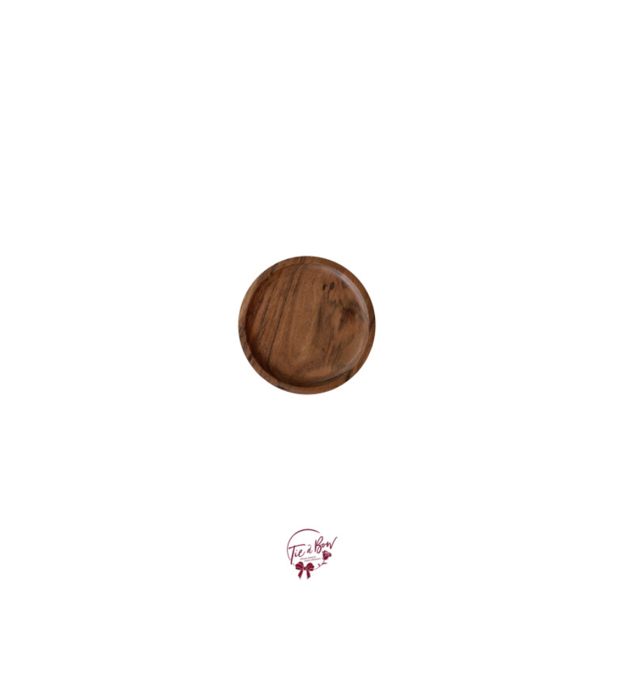 Wood Round Petite Plate | Tie a Bow Rentals