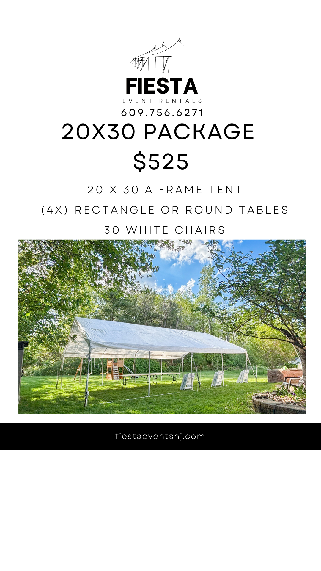 20x30 Simple Package | Fiesta Event Rentals, Tent Rentals, Party ...