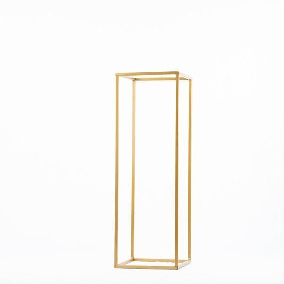 24' Gold Metal Rectangle Stand | Complete Weddings