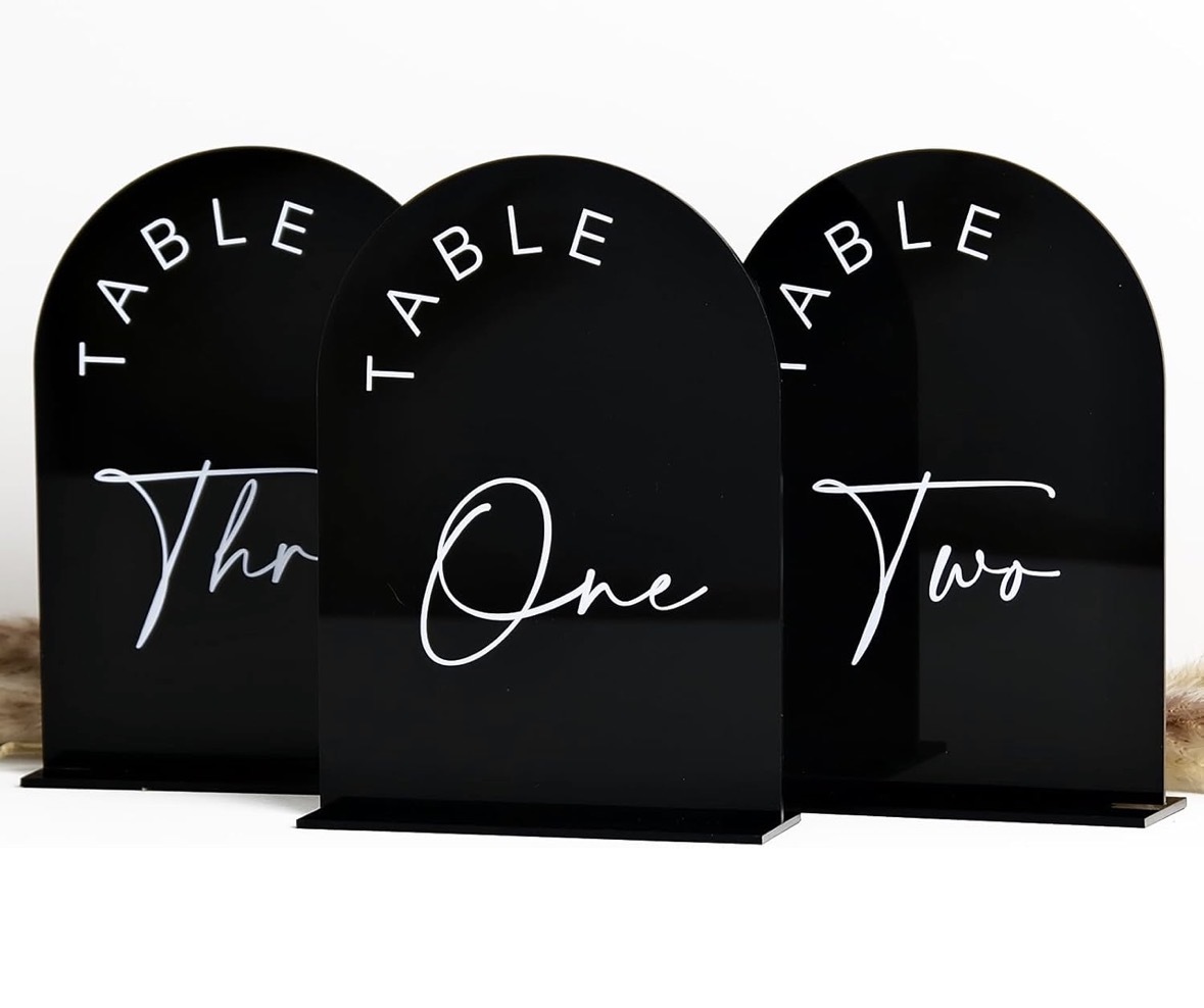 Black Table Numbers | Love Like Crazy