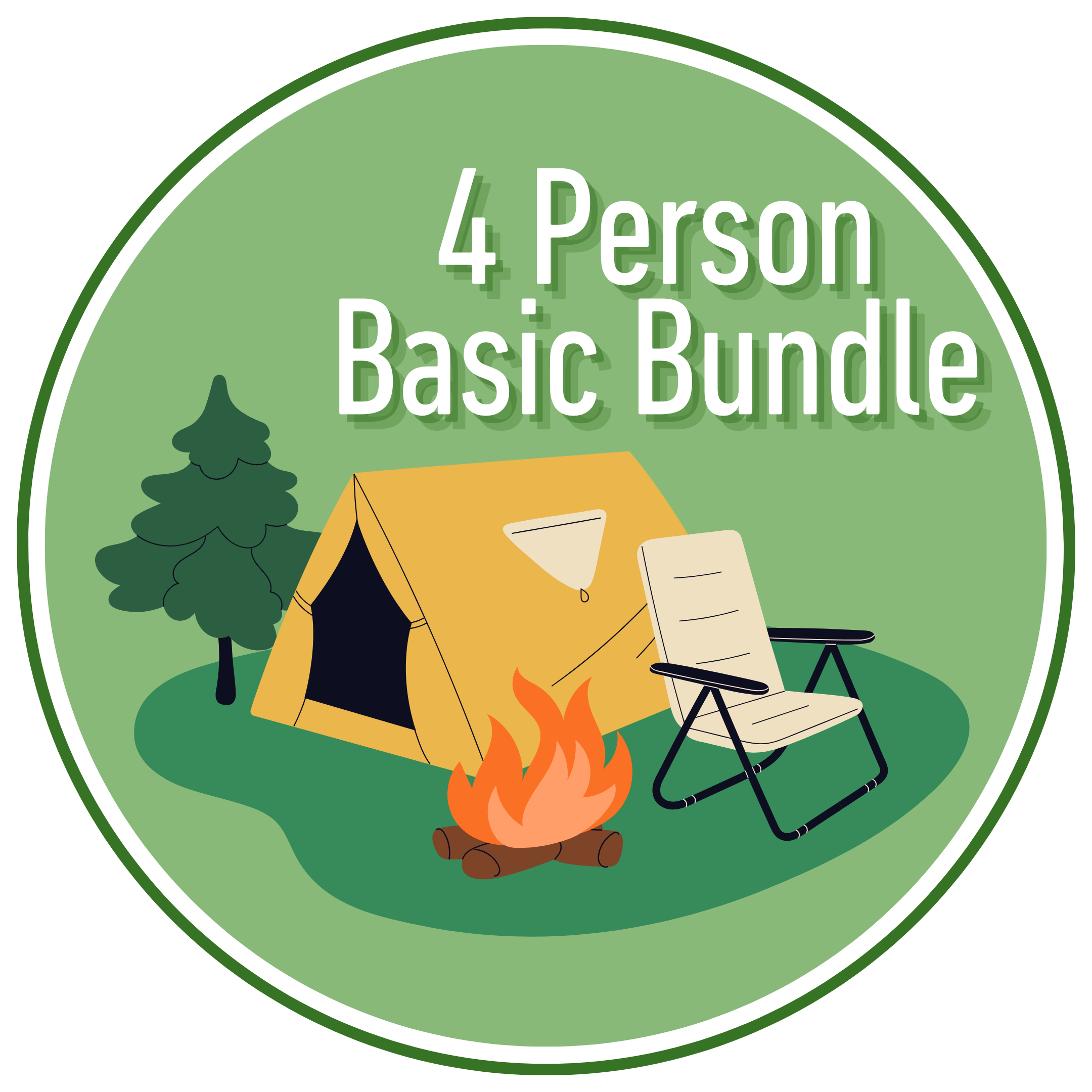4 Person Basic Bundle | Camp Ready Camping Gear Rentals PEI